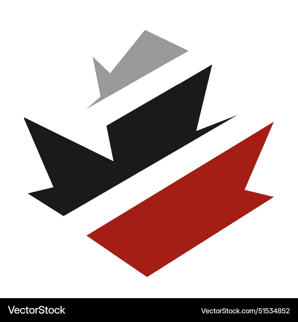 Dynamic maple leaf sport logo design Royalty Free Vector