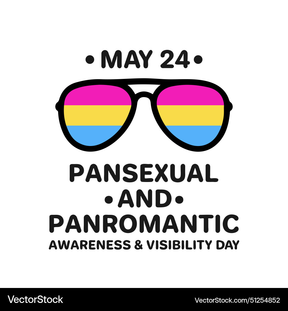 Pansexual and panromantic awareness Royalty Free Vector