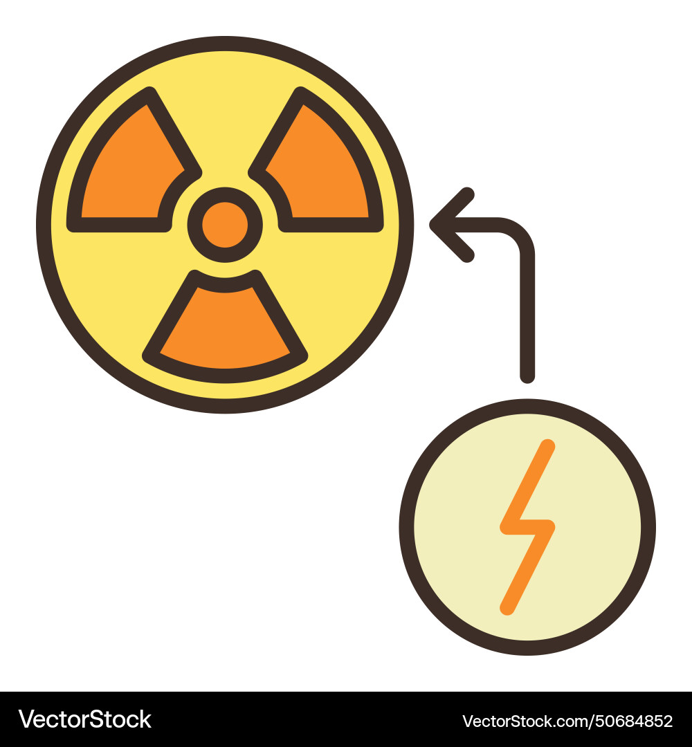 Radiation nuclear energy colored icon or logo Vector Image