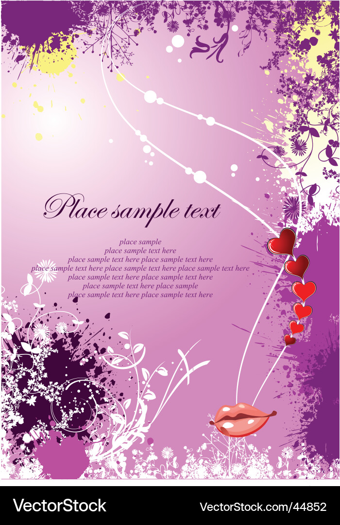 Romantic Swirls Valentine Background Royalty Free Vector