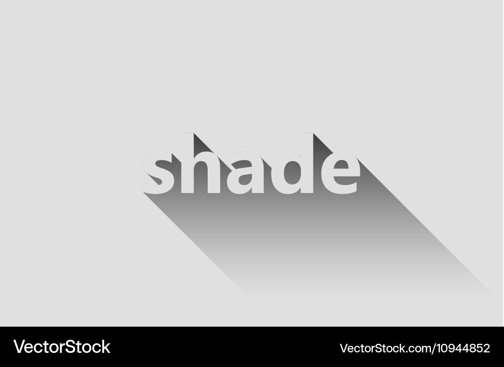 Shadow logo design shade inscription Royalty Free Vector