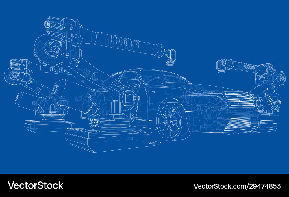 Assembly motor vehicle Royalty Free Vector Image