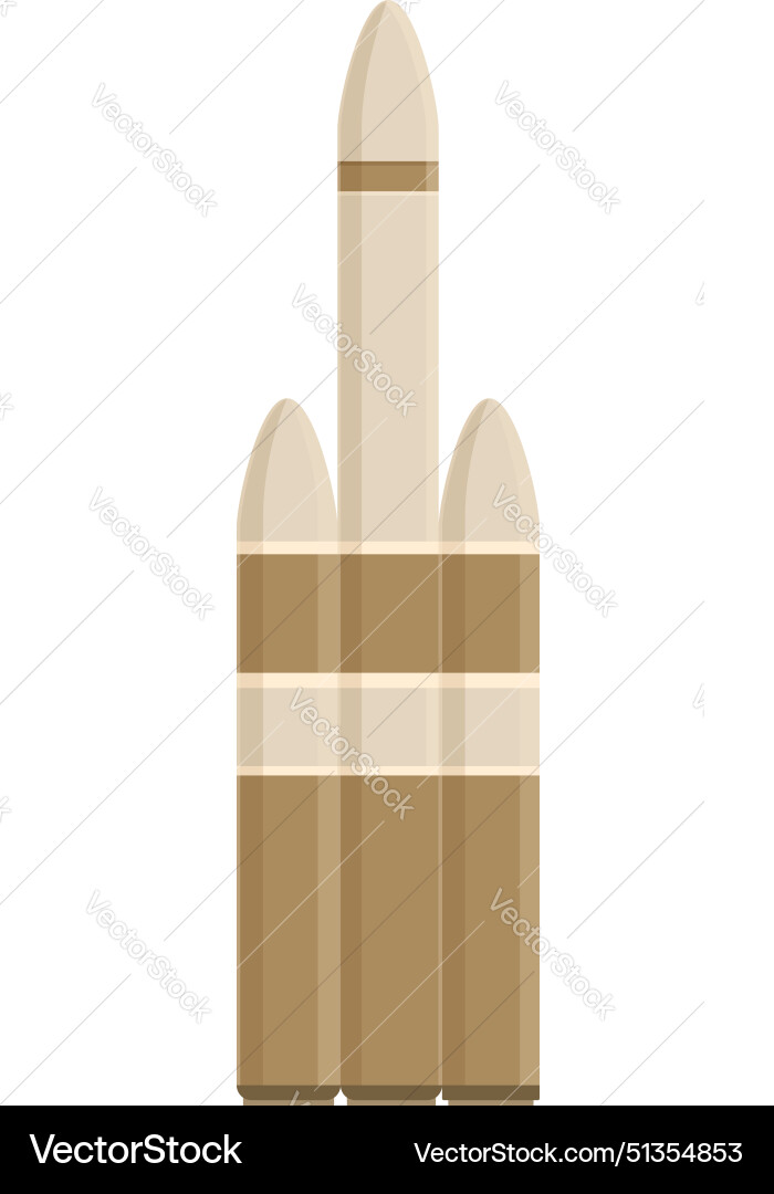 Flat design of cartoon styled rocket bullets Vector Image