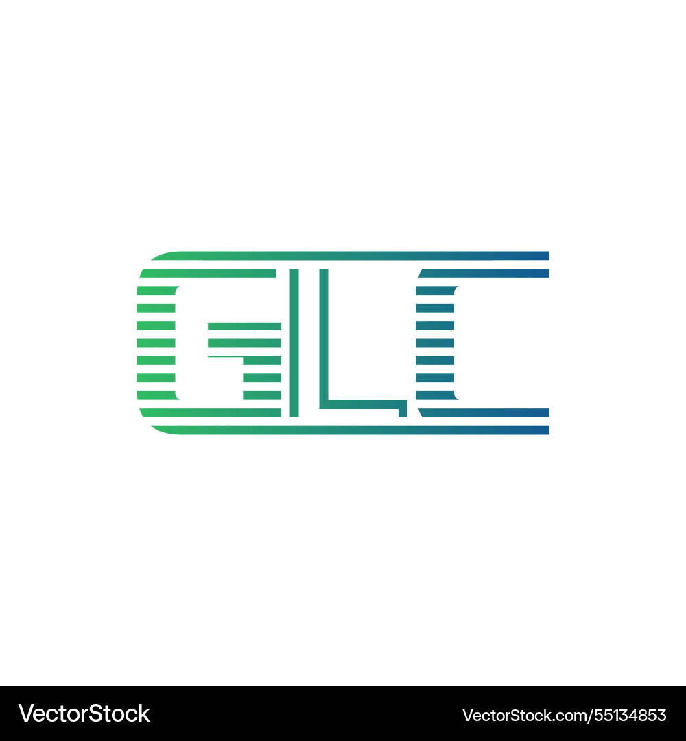 Modern glc logo design letter minimalist Vector Image