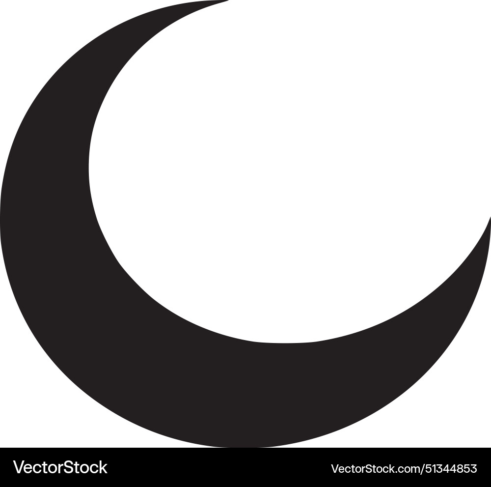 Moon - black and white isolated icon Royalty Free Vector