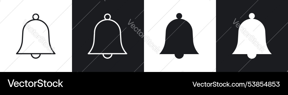 Notification bell icon Royalty Free Vector Image