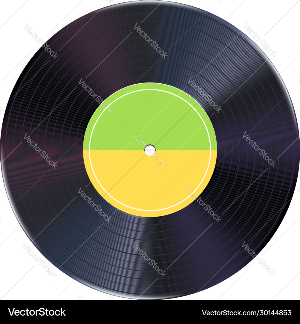 Realistic vinyl record 01 Royalty Free Vector Image