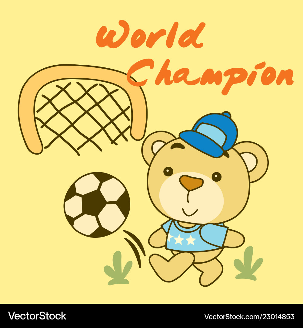 World champion cartoon Royalty Free Vector Image