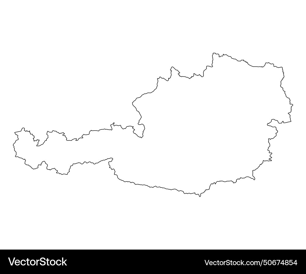 Austria map symbol shape travel web flat concept Vector Image
