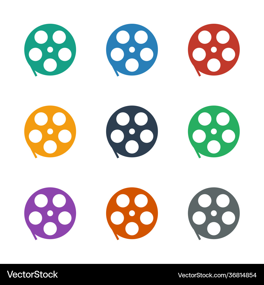 Filmstrip Icon - White Background Royalty Free Vector Image