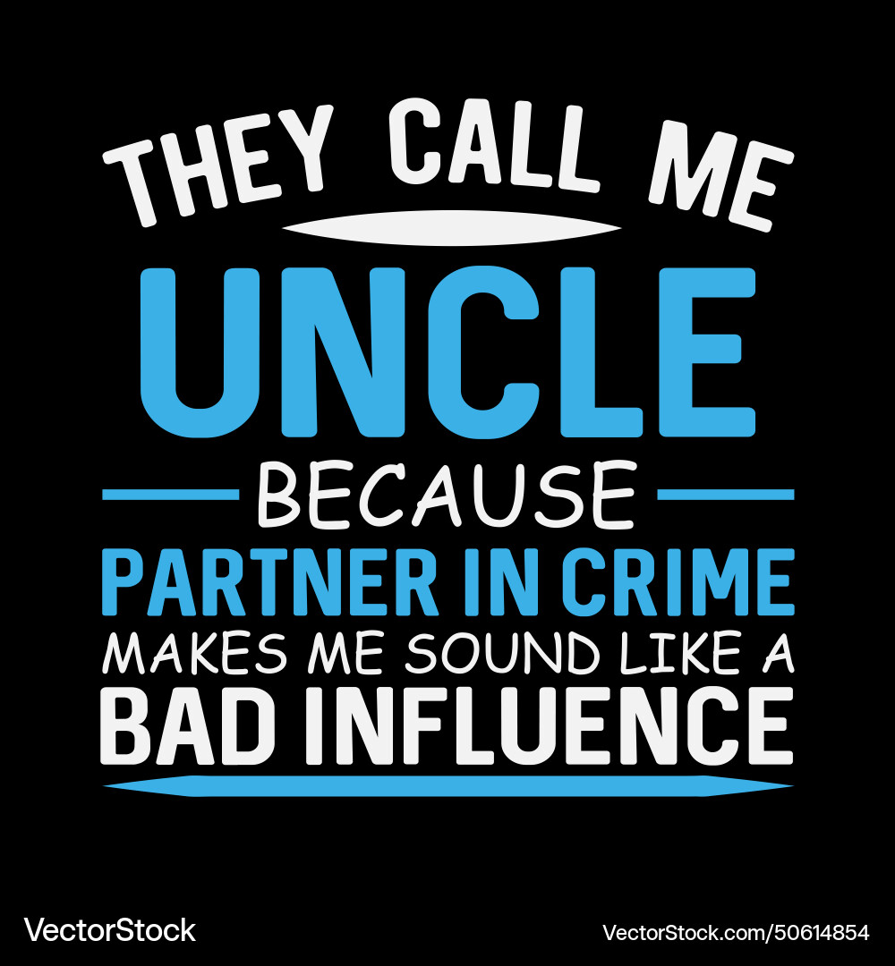Funny uncle partner in crime Royalty Free Vector Image