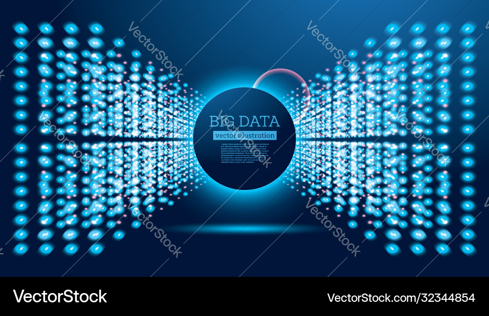 Futuristic Big Data Science Background Royalty Free Vector