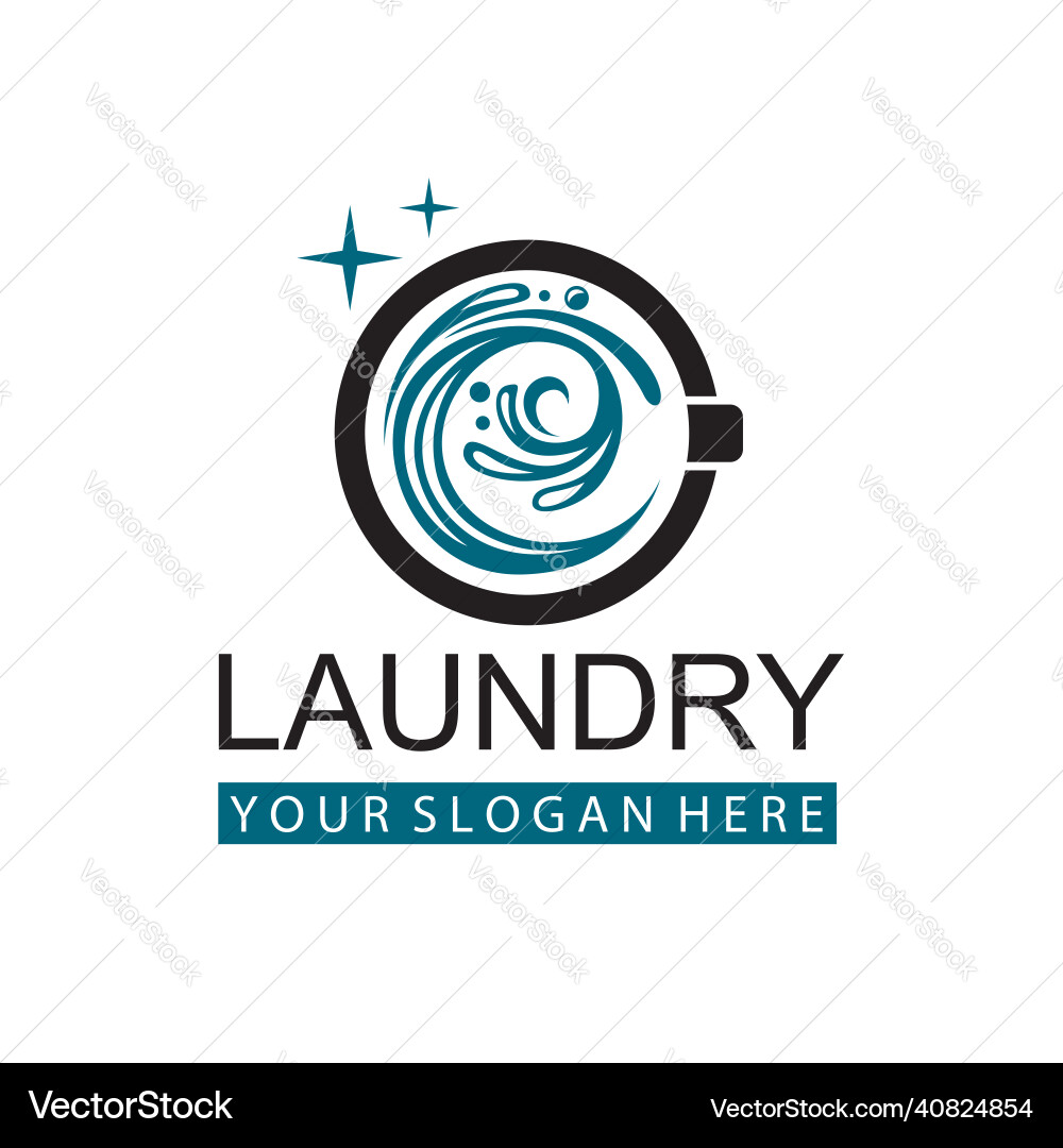 Laundry icon with washing machine Royalty Free Vector Image