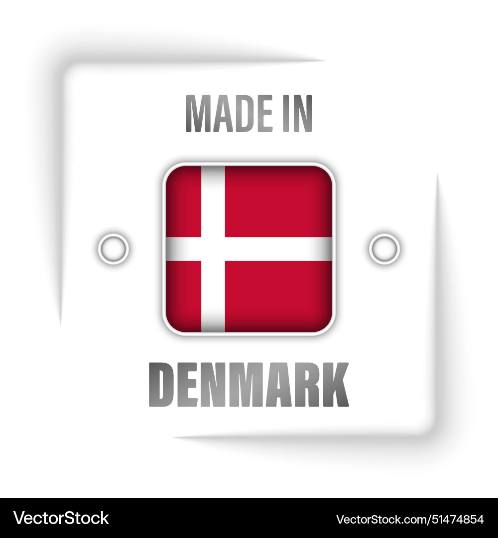 Made in denmark graphic and label Royalty Free Vector Image