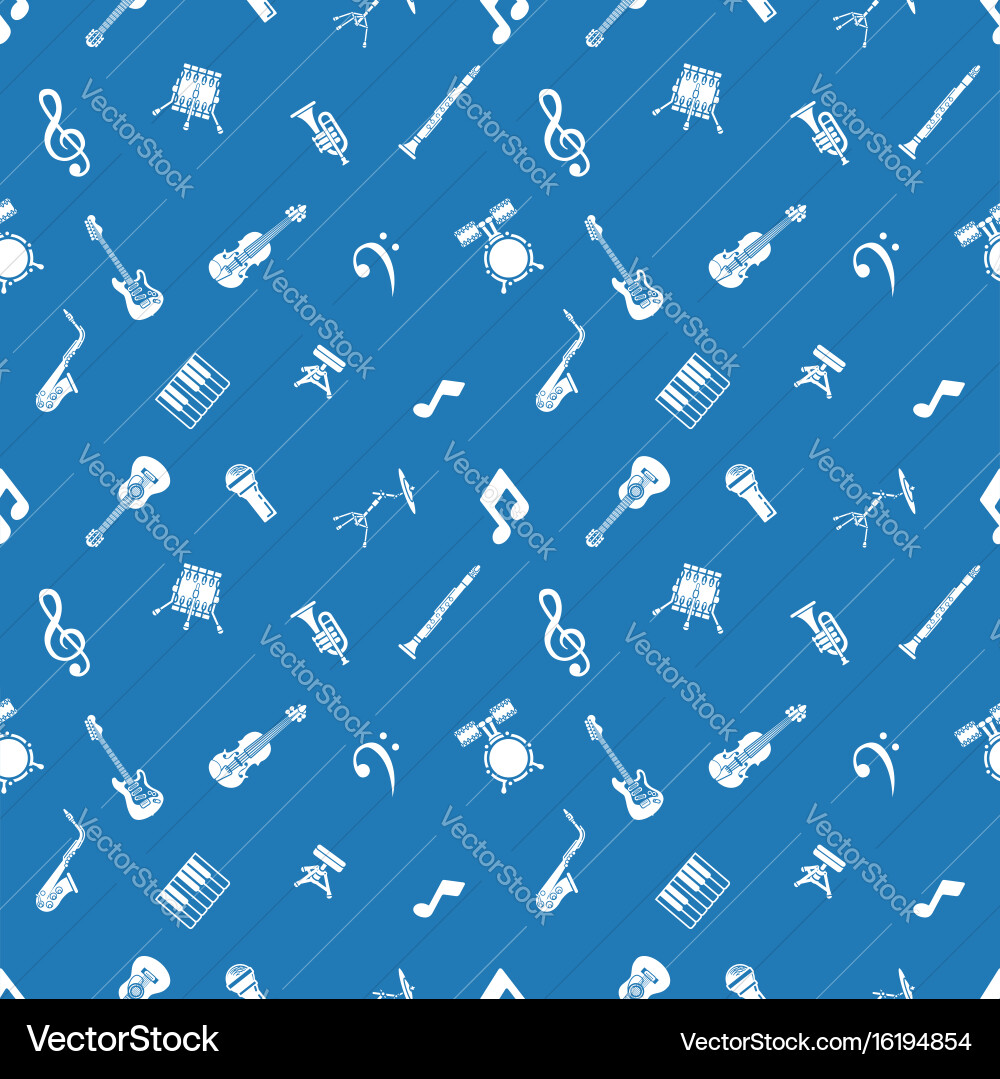 Seamless music background texture Royalty Free Vector Image