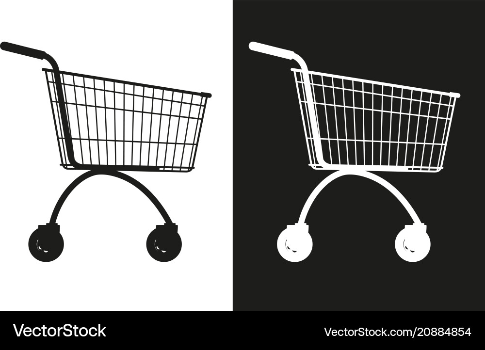 Simple market cart Royalty Free Vector Image - VectorStock