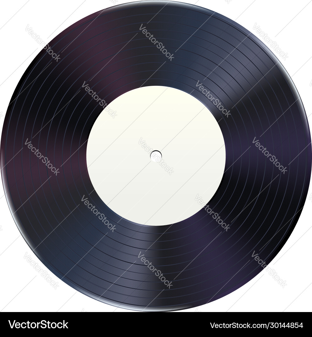 Vinyl record white Royalty Free Vector Image - VectorStock