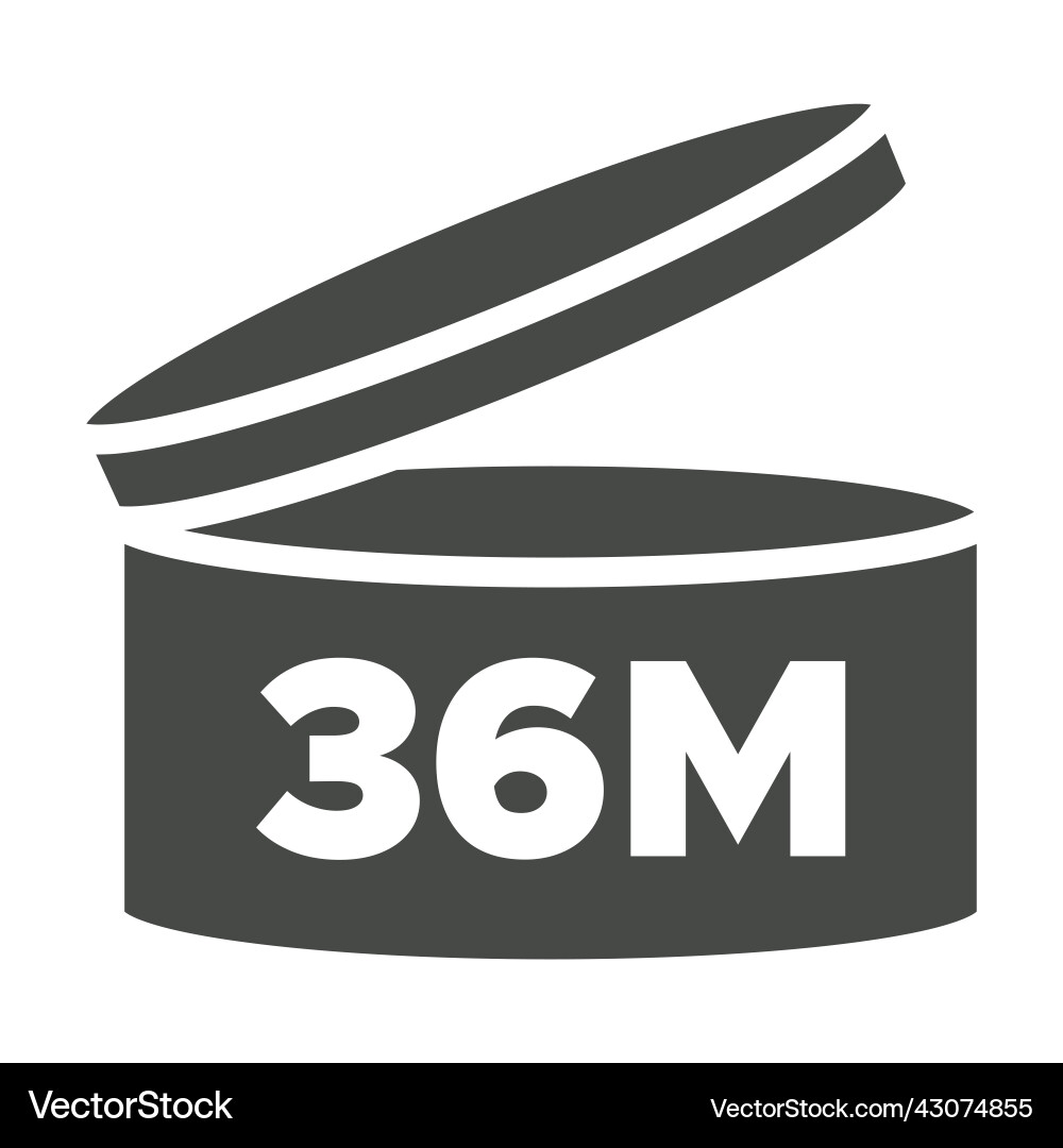36m symbol period after opening icon Royalty Free Vector