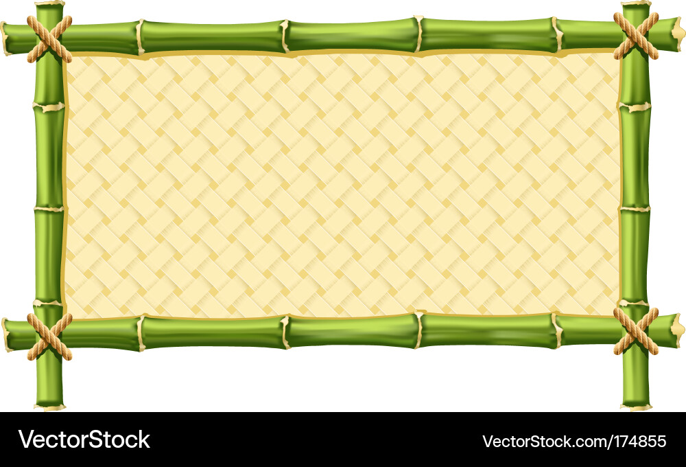Bamboo frame Royalty Free Vector Image - VectorStock