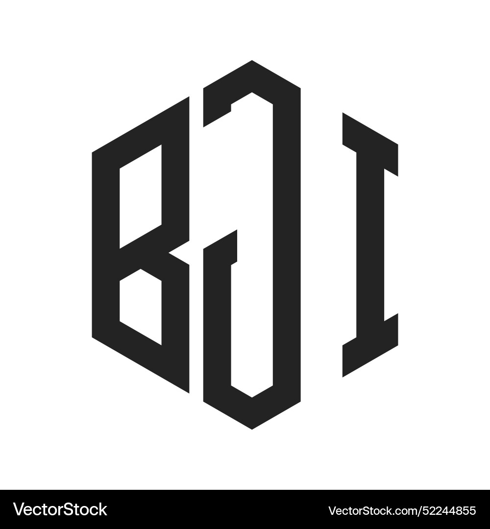 Bji Logo Design Anfangsbuchstaben Monogramm Vektorbild