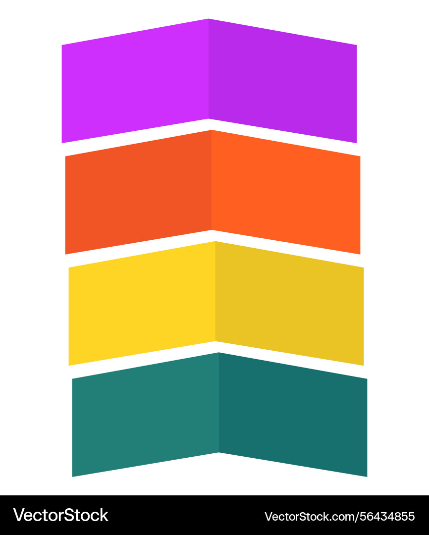 Colorful paper banner set design template Vector Image