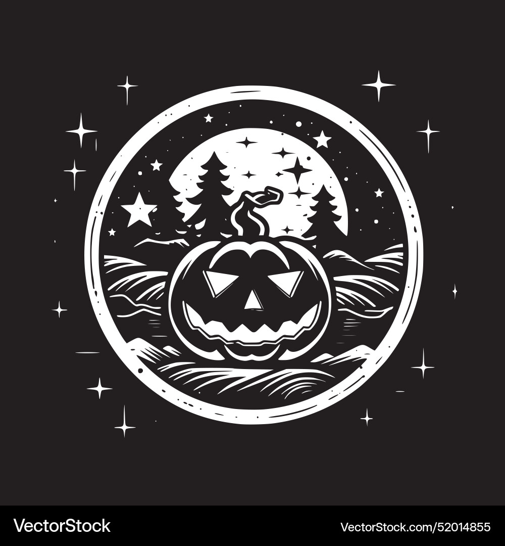 Halloween - black and white Royalty Free Vector Image