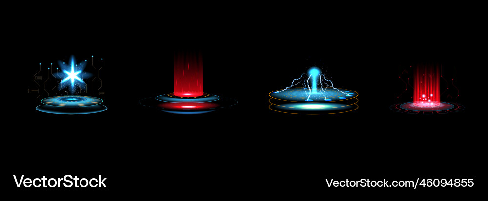 Magical sky speed portal it technology 3d hud Vector Image