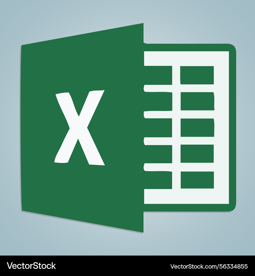 Microsoft Excel Symbol Logo Zeichen und Kunst Vektorbild