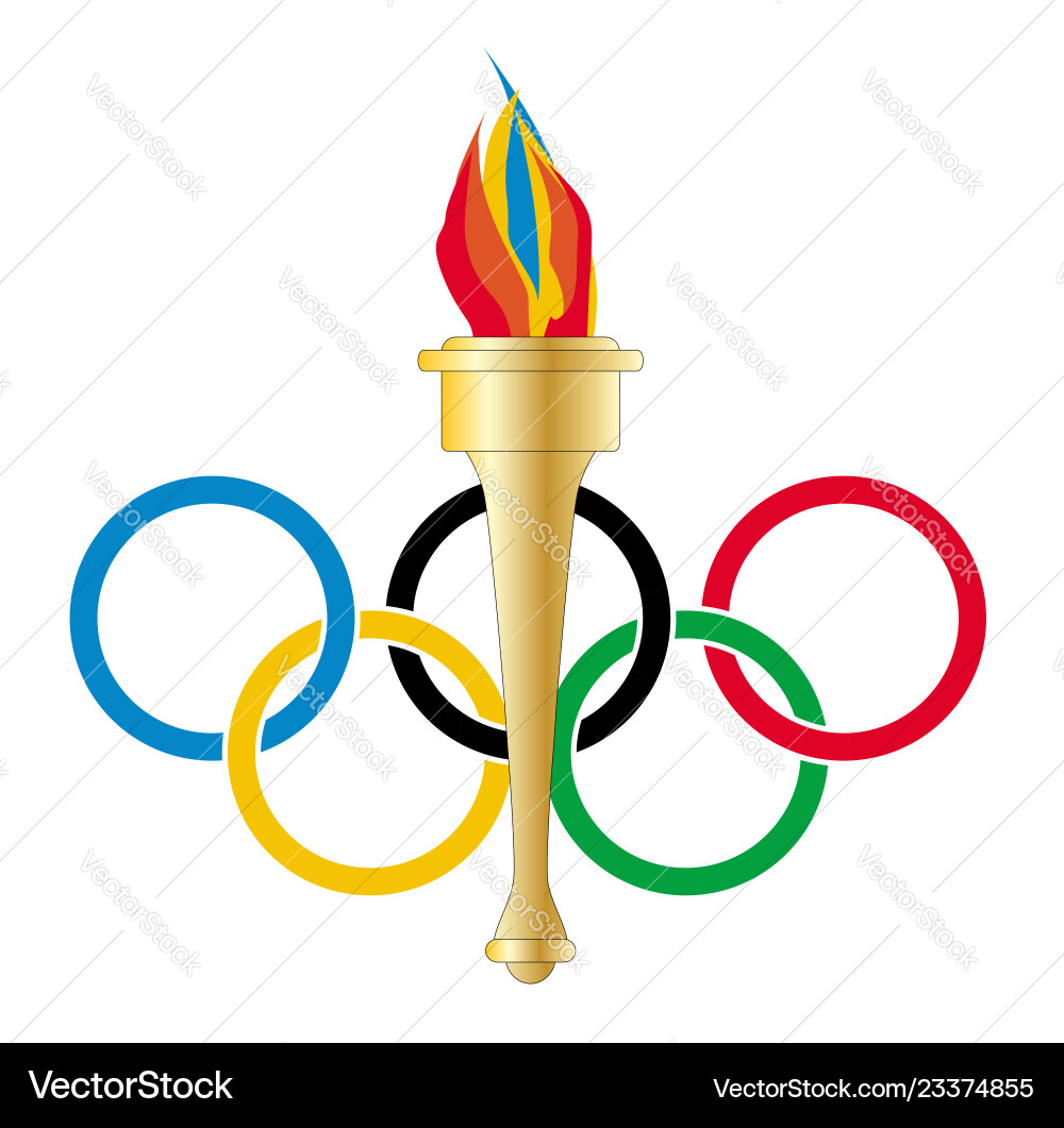 Olympic rings Royalty Free Vector Image - VectorStock