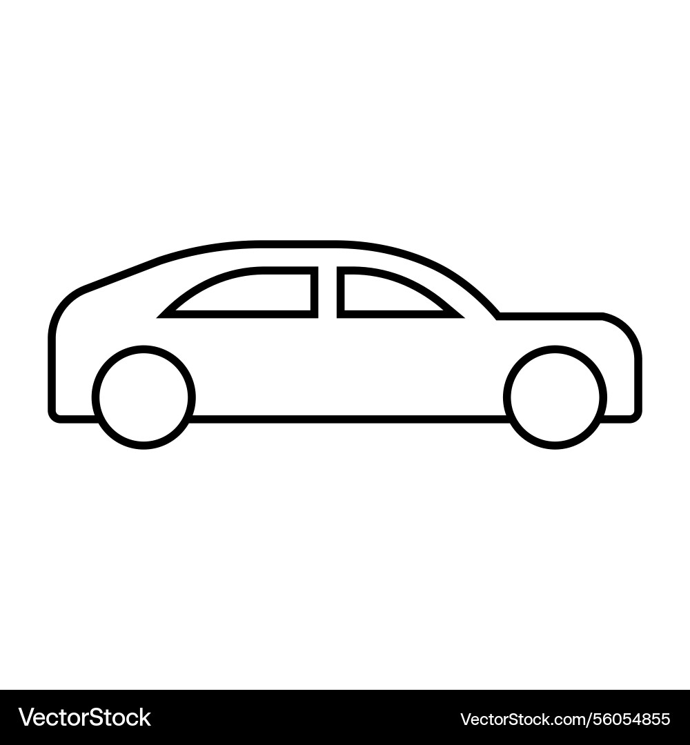 Passenger car line icon editable stroke Royalty Free Vector