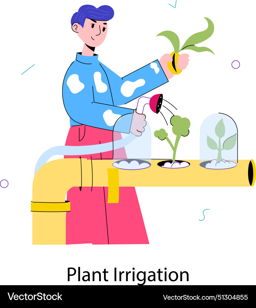 Plant irrigation Royalty Free Vector Image - VectorStock