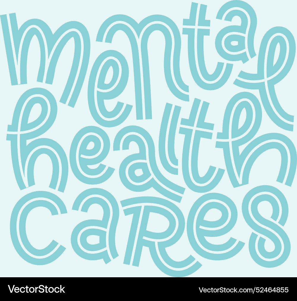 Positive mind lettering design Royalty Free Vector Image