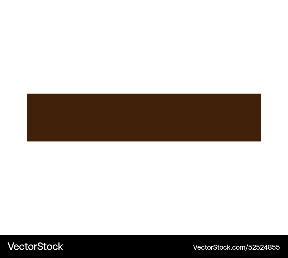 Rectangle geometric shape symbol brown element Vector Image