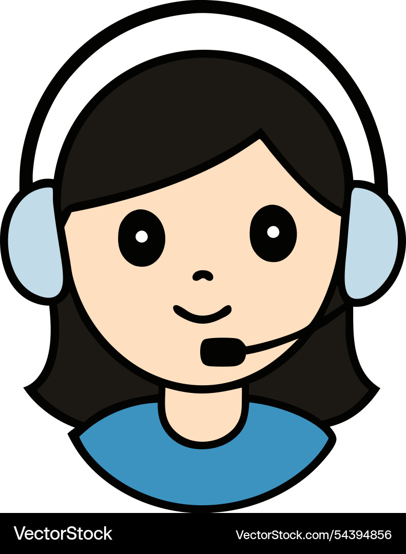 Calling female head Royalty Free Vector Image - VectorStock