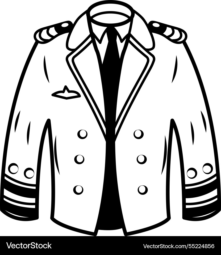 Captain jacket Royalty Free Vector Image - VectorStock