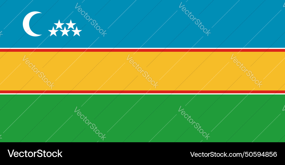 Flag of karakalpakstan republic uzbekistan Vector Image