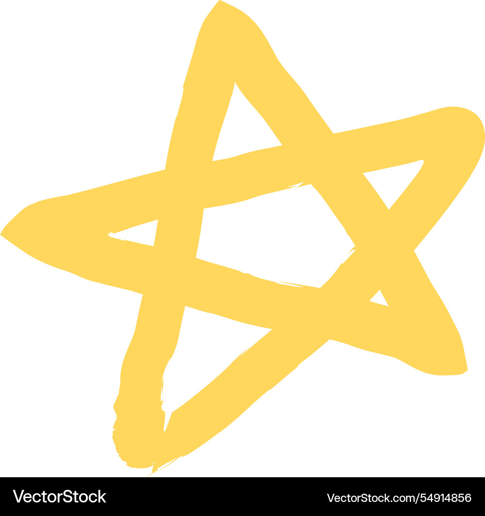 Hand drawn star Royalty Free Vector Image - VectorStock