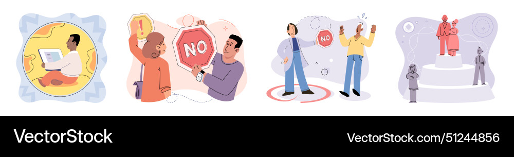 Personal zone excessive worrying can hinder Vector Image