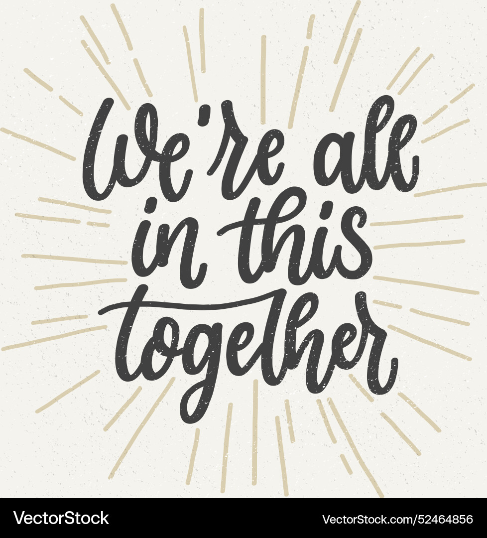 Positive message lettering Royalty Free Vector Image