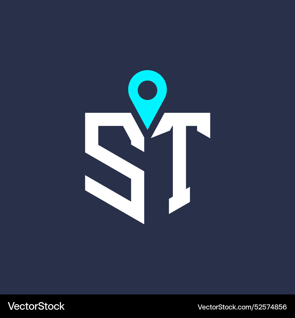 St location logo design for recruitment Royalty Free Vector
