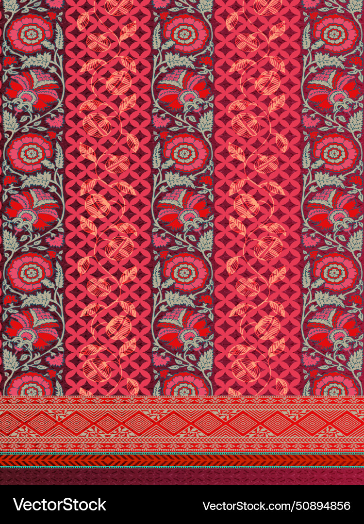 Textile kurti design digital printing Royalty Free Vector