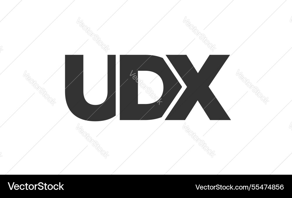 Udx logo design template with strong and modern Vector Image
