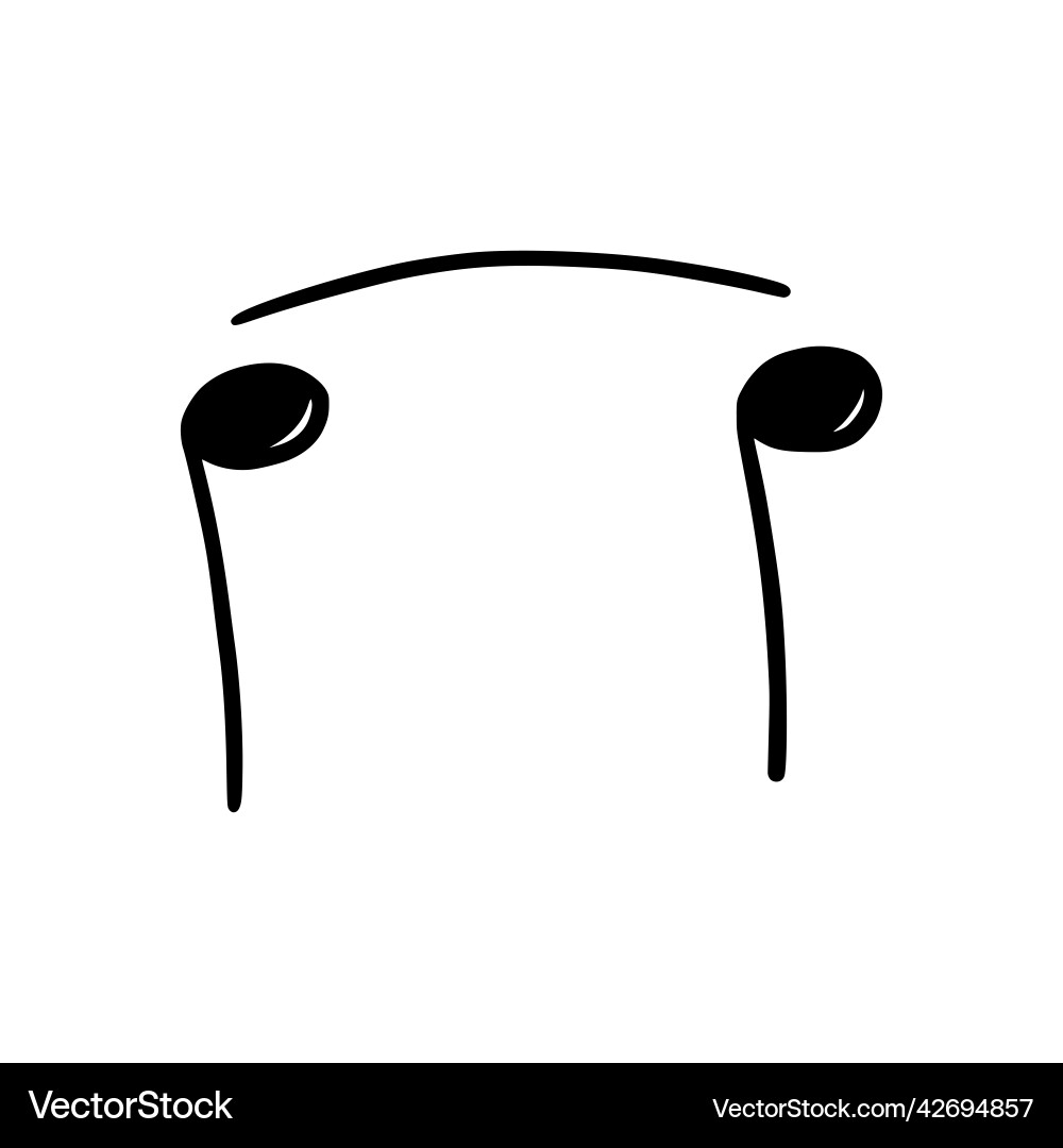 Music note doodle drawn style Royalty Free Vector Image