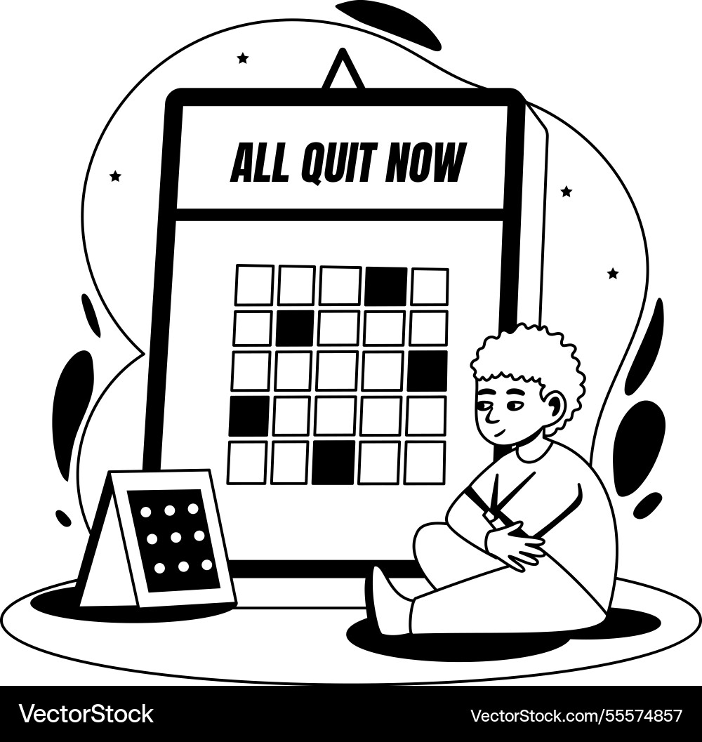 Quit game Royalty Free Vector Image - VectorStock