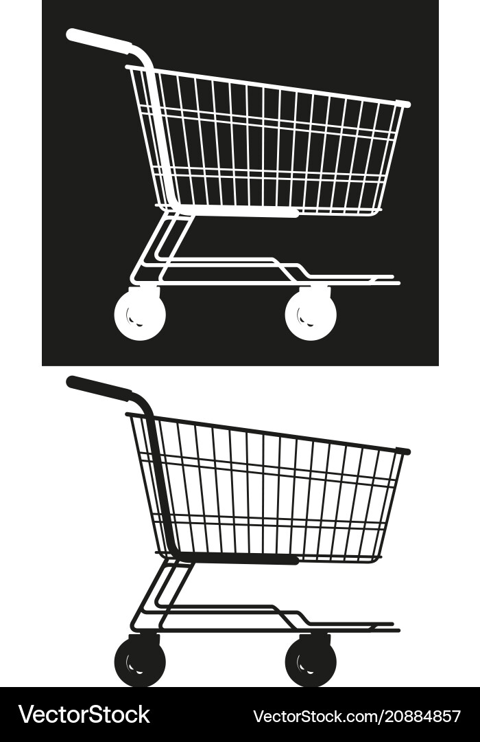 Simple market cart Royalty Free Vector Image - VectorStock