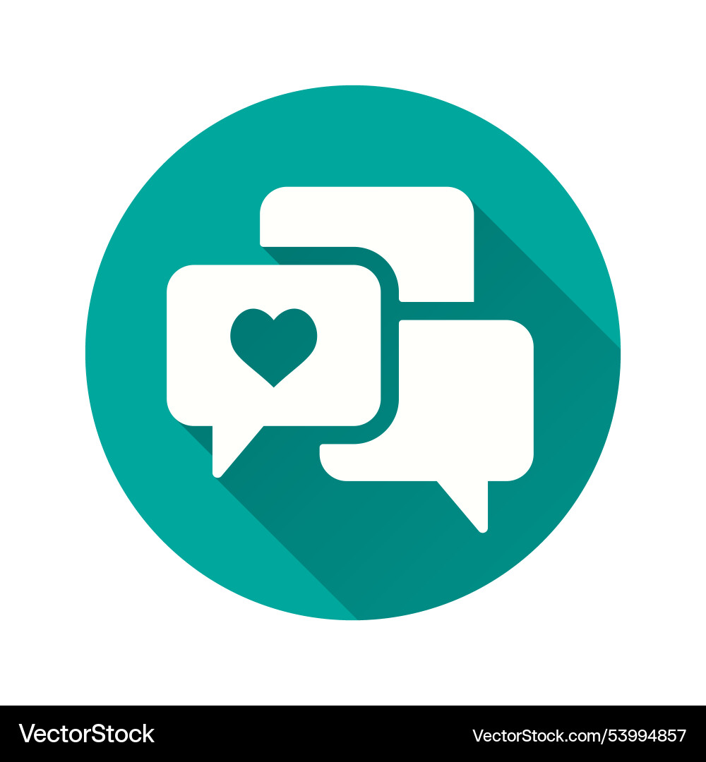 Support group flat icon with long shadow Vector Image
