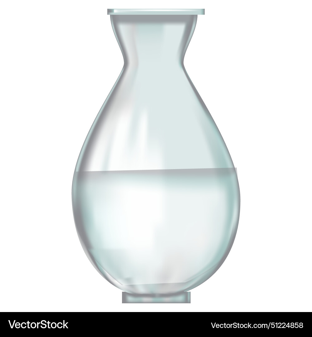 3d isolated glass vase Royalty Free Vector Image