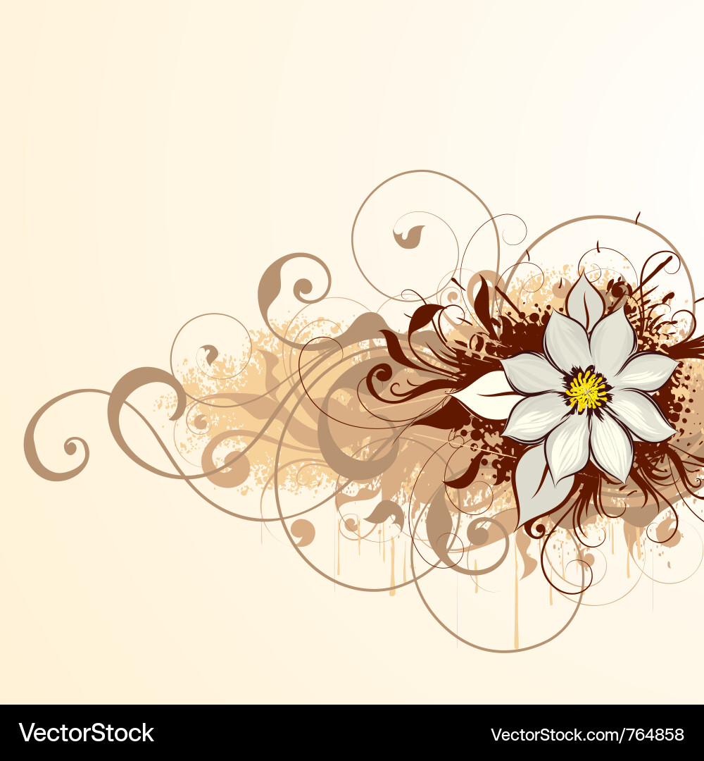 Abstract floral design Royalty Free Vector Image