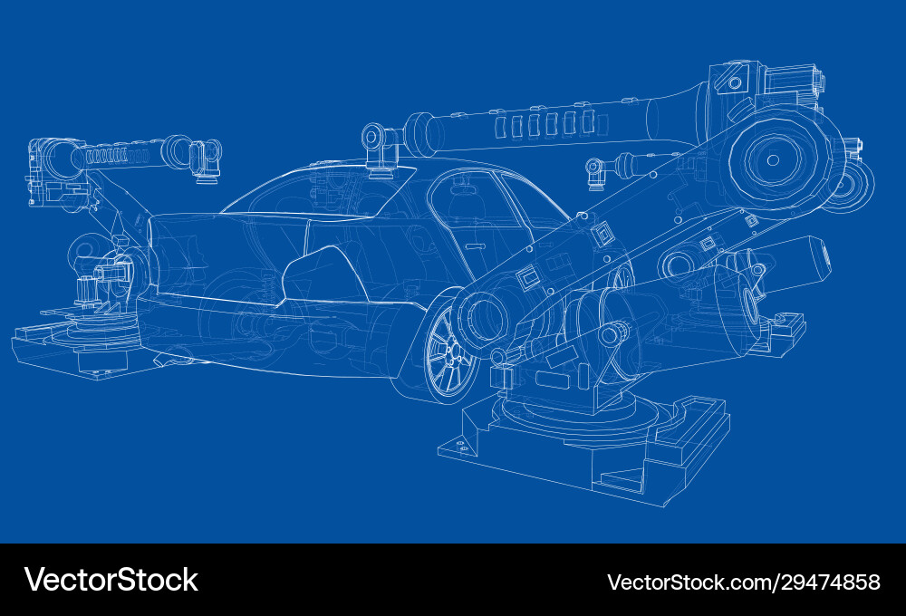 Assembly motor vehicle Royalty Free Vector Image