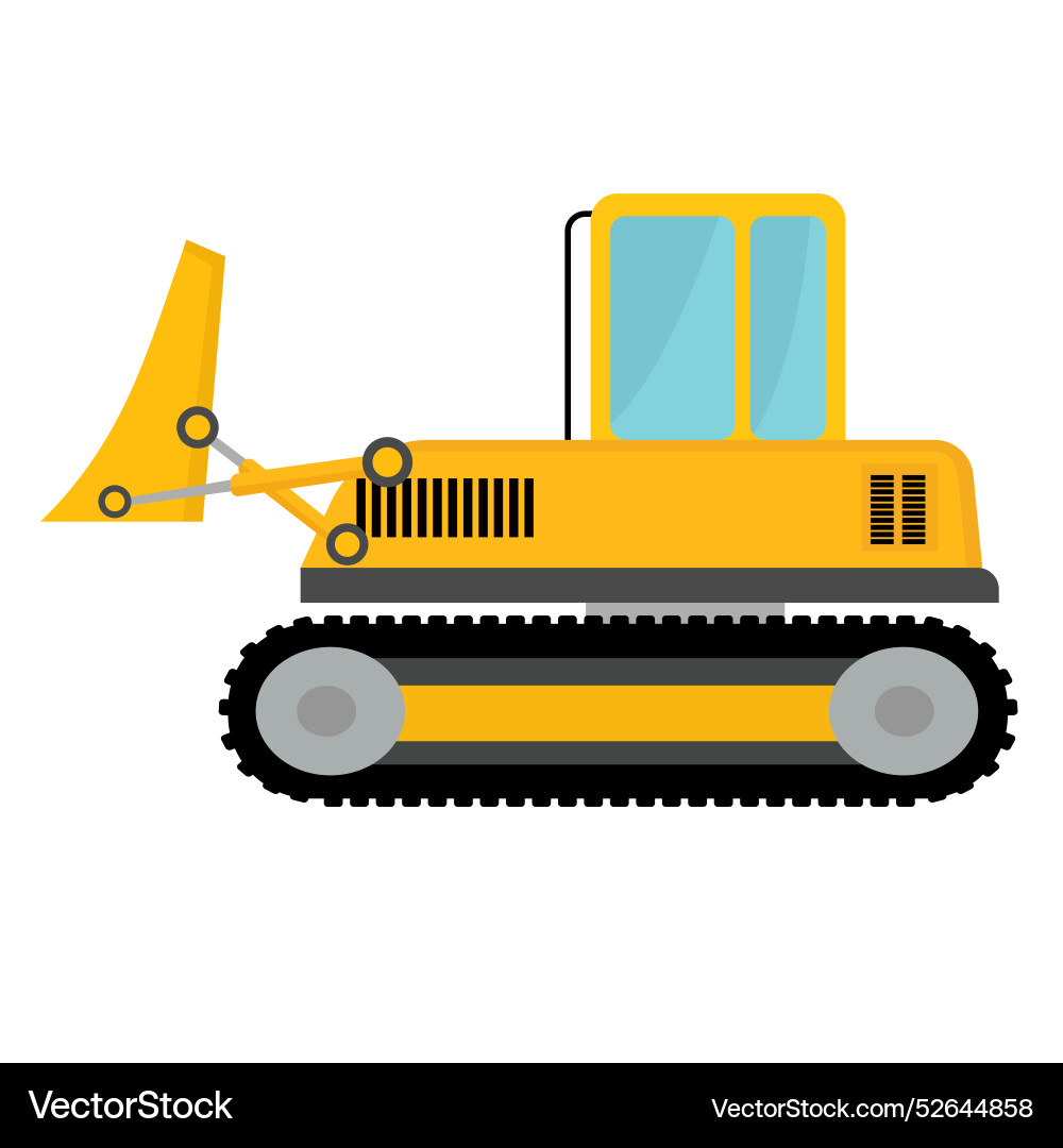 Bulldozer construction machine Royalty Free Vector Image